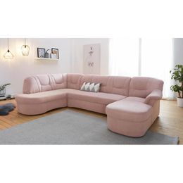DOMO collection Wohnlandschaft &raquo;SARAFINA 295x83x180 cm, auch mit Federkern f&uuml;r mehr Sitzkomfort!&laquo; whlw. mit Bettfunktion, elegantes Design, U-Form 