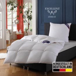 EXCELLENT Daunenbettdecke &raquo;Z&uuml;rich, Bettdecke normal mit Bestnote "Hoher Schlafkomfort" bewertet.&laquo; warm F&uuml;llung 100% Daunen 1 Stk. tlg. Bettdecke 135x200 cm, 