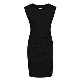 Kaffe Damen Midikleid "Kleid India", schwarz, Gr. S, Obermaterial: 80% Polyester PES. 17% Viskose CV. 3% Elasthan EL., Kleider