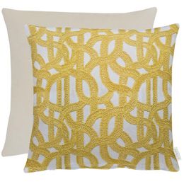 Apelt Dekokissen &raquo;Rafia&laquo; gelb Obermaterial: 75% Polyester, 25% Baumwolle B/L: 46cm x 46cm, 1 Stk.