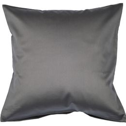 Kissenbezug Janine, B:50cm L:50cm, grau, Mako-Satin, Obermaterial: 100% Baumwolle, Kissenbez&uuml;ge, "Colors Mako Satin", mit Rei&szlig;verschluss, uni