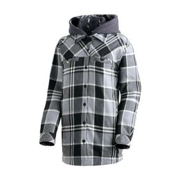 Maier Sports Damen Flanellbluse "Camquadri W", schwarz-wei&szlig;, Gr. 46, 57% Baumwolle, 43% Viskose, Blusen, wattiertes Damen Hemd im klassischen