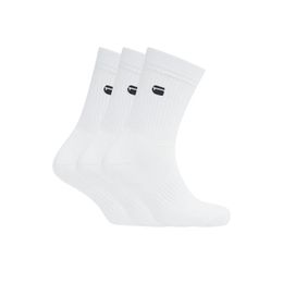 G-Star Raw G-Star Herren G-STAR Socken &raquo;CLAY, 3 PACK SPORTS SOCKS&laquo; Packung, 3 Paar tlg. unifarben, mit Labelstickerei wei&szlig; 44-47