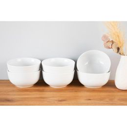 OTTO home M&uuml;slischale &raquo;Alff&laquo; 6 aus Porzellan Geschirr-Set, harmonische, trendige Coupeform wei&szlig; Porzellan &Oslash; 14cm