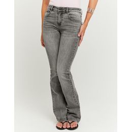Tally Weijl Damen Bootcut-Jeans "SPADEBOOTY"light grau wash, Gr. 42, clean, Denim/Jeans, Obermaterial: 90% Baumwolle, 8% Polyester, 2% Elasthan,
