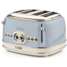 Ariete Toaster &raquo;Vintage&laquo; 4 kurze Schlitze f&uuml;r 4 Scheiben 1630 W blau blau Einheitsgr&ouml;&szlig;e Toaster