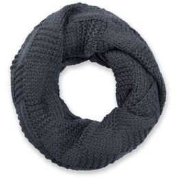 styleBREAKER Damen Strickschal "Feinstrick Loop mit Patentmuster", grau, Modisch, Obermaterial: 100% Viskose CV., Modet&uuml;cher
