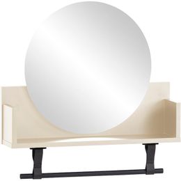 Schildmeyer Wandregal &raquo;Lovund, Wandregal mit Spiegelelement, Made in Germany, B: 59 cm&laquo; Solide Verarbeitung - Dieses Produkt ist in Deutschland gefertigt beige 