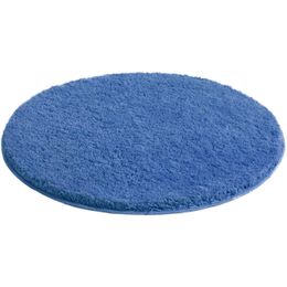 Badematte OTTO HOME, H:20mm, blau, Polyester, Badematten, "Inga, Badezimmer Teppich, Badvorleger", Badteppich, unifarben, weich, als halbrund und
