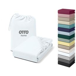 OTTO home Spannbettlaken &raquo;Cremona f&uuml;r Matratzen bis 30 cm H&ouml;he&laquo; NEU! 96% Baumwolle & 4% Elasthan, in Basic, Komfort & Premium Qualit&auml;t Jersey (180 g/m