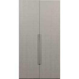 Woood Garderobenschrank &raquo;Rens Nussbaumdekor lackiert mit Rollf&uuml;hrung und sichtbare Maserung&laquo; H 210 x B 110 x T 58 cm, Wandbefestigung empfohlen, 
