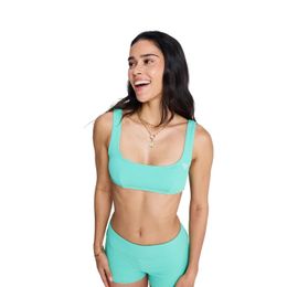 Roxy Damen Bandeau-Bikini-Top "Roxy Sunshine Bralette", gr&uuml;n, Gr. M, Obermaterial: 89% Polyester, 11% Elasthan., Bikini-Oberteile