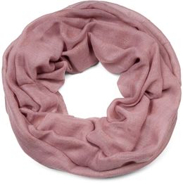 styleBREAKER Damen Loop "Loop mit glitzerndem Schneeflocken Print", rosa, Modisch, Obermaterial: 50% Viskose CV. 50% Baumwolle CO., Modet&uuml;cher