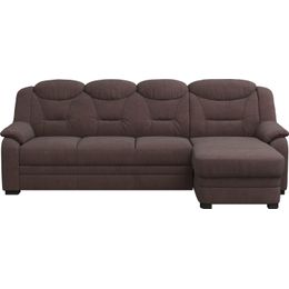Ecksofa COTTA, B:257cm H:99cm T:162cm, grau, 100% Polyester, Wohnzimmer, Sofas, "Marcus L-Form", wahlweise mit Schlaffunktion