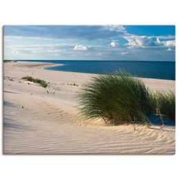 Artland Leinwandbild &raquo;Gras am Strand&laquo; Strand 1 Stk. tlg. auf Holzrahmen gespannt beige B/H/T: 40cm x 30cm, Leinwandbild Strand Querformat, 1 Stk.