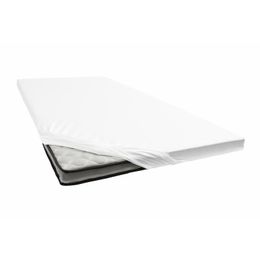 Janine Spannbettlaken &raquo;TOPPER 5001&laquo; mit Rundumgummizug wei&szlig; Jersey-Elasthan, Obermaterial: 95% Baumwolle, 5% Elasthan 1 Stk., Jersey-Elasthan, 140x200 