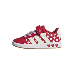 adidas Sportswear Sneaker 'GRAND COURT MINNIE' M&auml;dchen Gr&ouml;&szlig;e 33 creme / rot / wei&szlig;
