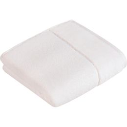 Vossen Handtuch &raquo;Pure&laquo; Baumwolle & VEGAN, mit eleganter Veloursbord&uuml;re wei&szlig; Webfrottier, Obermaterial: 100% Baumwolle B/L: 60cmx110cm, 2 Stk., Webfrottier