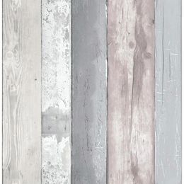 vtwonen Vliestapete &raquo;Holzbohlen&laquo; Holz glatt Grau - 10m x 52cm grau Vlies B/L: 0,52m x 10m