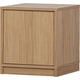Woood Sideboard &raquo;Modulair mit Eichenfurnier und Druckmechanismus B 40 x T 40 x H 44 cm&laquo; Tragkraft 15 kg pro Einlegeboden, kompakte Ausf&uuml;hrung braun 