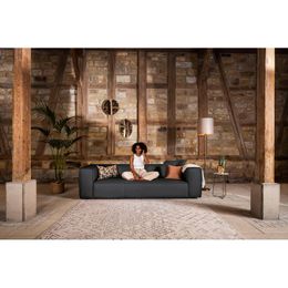 W.Schillig 3-Sitzer &raquo;around-the-block Mega Sofa mit tollem Sitzkomfort, Breite 260cm&laquo; mit eleganter Biese, mit Federkern grau Longlife Xtra-Leder Z59: