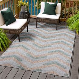 Sanat Outdoorteppich &raquo;Melissa 8004 , auch in Rund erh&auml;ltlich&laquo; rechteckig 10 mm H&ouml;he Kurzflor, In -und Outdoor geeignet, Wohnzimmer grau Kunstfaser B : 140cm