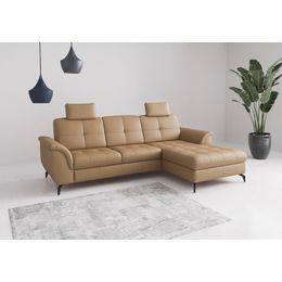 Sit & More sit&more Ecksofa &raquo;Zora&laquo; B/H/T: 262cm x 92cm x 164cm, NaturLEDER , Recamiere rechts, ohne Bett,ohne Bettkasten,R&uuml;cken echt