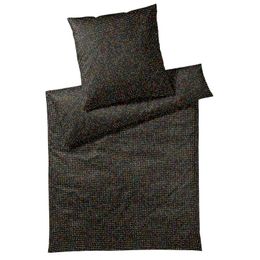 Elegante Bettw&auml;sche &raquo;Pixie&laquo; 2 Stk. angenehmes Hautgef&uuml;hl schwarz Mako-Satin, Obermaterial: 100% Baumwolle B/L: 155cm x 220cm, 1 Stk., 1 Stk., Mako-Satin, B/L: 