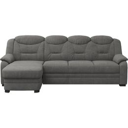 COTTA Ecksofa &raquo;Marcus L-Form&laquo; wahlweise mit Schlaffunktion grau 100% Polyester B/H/T: 262cm x 99cm x 162cm, Struktur soft, Recamiere links, Ohne 