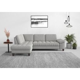 Sit & More sit&more Ecksofa &raquo;Westham L-Form&laquo; mit Ottomane, mit oder ohne Schlaffunktion, Bettkasten, Verstellung silber 90% Polyester 10%Polyamid B/H/T: 261cm x 