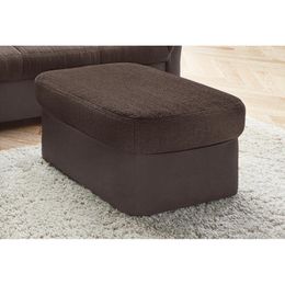 DOMO collection Polsterhocker &raquo;ELVA elegant, bequem und hochwertig&laquo; passend zu den Sitzm&ouml;beln der Serie ELVA! braun (gepr&auml;gte) Luxus-Microfaser (100% 