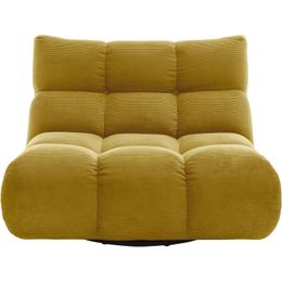 Home Affaire 1,5-Sitzer &raquo;Cozy Bubble, 360&deg; drehbarer Sessel, Breite 107 cm&laquo; mit eleganter Steppung, Rundumbezug & weicher Polsterung gelb 95% 