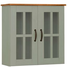 Home Affaire H&auml;ngeschrank &raquo;Rodby&laquo; FSC -zertifiziertes Massivholz, Griffe Metall, Breite 60cm, H&ouml;he 60cm gr&uuml;n Massivholz salbei gr&uuml;n, B/H/T: 60cm x 