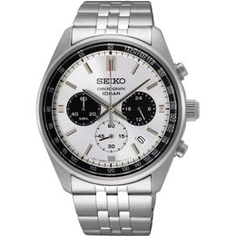 Seiko Herren Chronograph Armbanduhr, Quarzuhr, Herrenuhr, Stoppfunktion, Datum silber Einheitsgr&ouml;&szlig;e