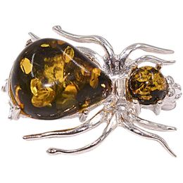 Firetti Damen Brosche &raquo;Schmuck Geschenk Silber 925 Ansteckschmuck Spinne&laquo; () Made in Germany - mit Bernstein bunt Einheitsgr&ouml;&szlig;e