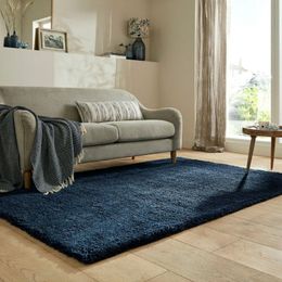 FLAIR RUGS Hochflor-Teppich &raquo;Feather&laquo; rechteckig 40 mm H&ouml;he blau Kunstfaser B : 200cm 1 Stk., 40mm, L: 290cm