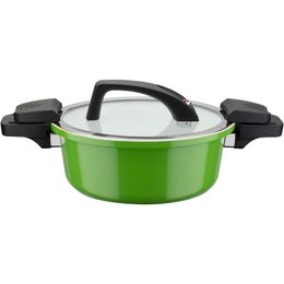 GSW Dampfgartopf &raquo;Ceramica green&laquo; 1 Stk. tlg. Aluminium gr&uuml;n 4 l + &Oslash; 24cm + H&ouml;he 10cm