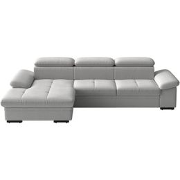 Sit & More sit&more Ecksofa &raquo;Viola, L-Form, B: 260 cm&laquo; optional Schlaffunktion,inkl Armteil- & Kopfteilverstellung grau 100% Polyester B/H/T: 260cm x 73cm x 
