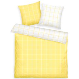 Tom Tailor HOME Bettw&auml;sche &raquo;LARGE CHECK in Gr. 135x200cm oder 155x220cm&laquo; 3 Stk. new bedroom, gewebtes Label gelb Renforc&eacute;, Obermaterial: 100% 