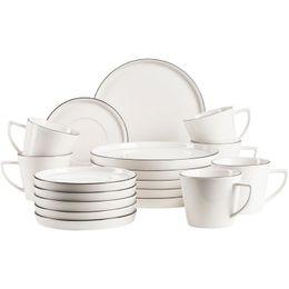 M&auml;ser M&Auml;SER Kaffeeservice &raquo;SITA, Kaffeeservice, Porzellan&laquo; Geschirr-Set, Service schwarz-wei&szlig; Porzellan 18 Stk.
