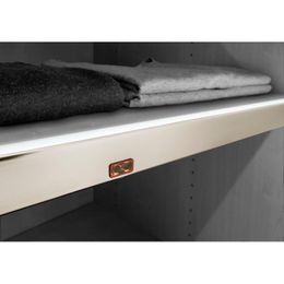 Wiemann Schrankleuchte Warmwei&szlig; LED-Lichtblende f&uuml;r Einlegeb&ouml;den silber H: 3cm