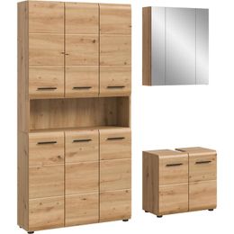 Welltime Badezimmer-Set Set, 4 Stk. tlg. Holzwerkstoff, MDF B/H/T: 165cmcm x 185cmcm x 30cmcm