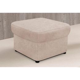 DOMO collection Hocker &raquo;Papenburg elegant und zeitlos, B/T 57/57cm&laquo; in gro&szlig;er Farbvielfalt beige Luxus-Microfaser (100% Polyester);Struktur ( 90% 