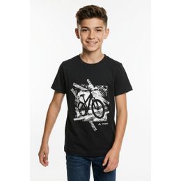 Vaude M&auml;dchen Print-Shirt "Kids Lezza T-Shirt", schwarz-wei&szlig;, Gr. 146, Obermaterial: 100% Baumwolle, Shirts, f&uuml;r Kinder und Jugendliche, sportlicher