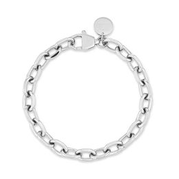 Copenhagen Studios Damen Edelstahlarmband &raquo;Schmuck Geschenk Edelstahl Armkette Basic Chunky&laquo; silber 22cm, Edelstahl
