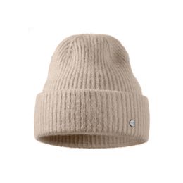 Pearlwood Damen Strickm&uuml;tze "ALVA", beige, Materialmix, M&uuml;tzen, in feinen Rippen gestrickt
