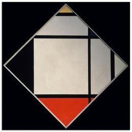 Artland Glasbild &raquo;Rhombus II.&laquo; Muster 1 Stk. tlg. in verschiedenen Gr&ouml;&szlig;en schwarz B/H/T: 40cm x 40cm, Glasbild Muster quadratisch, 1 Stk.