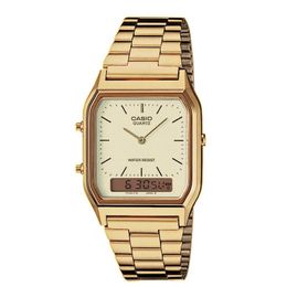 CASIO VINTAGE Damen CASIO VINTAGE Chronograph Quarzuhr, Armbanduhr, Damenuhr, Herrenuhr,Digitaluhr, Edelstahlarmband gold Einheitsgr&ouml;&szlig;e