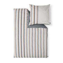 Bugatti Bettw&auml;sche &raquo;Satinbettw&auml;sche Bugatti&laquo; 2 Stk. mit edlem Streifen-Design und ruhiger Wendeseite grau Mako-Satin, Obermaterial: 100% Baumwolle B/L