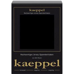 Kaeppel Spannbettlaken &raquo;Single Jersey Mako Cotton&laquo; Bettlaken aus 100% Baumwolle schwarz Jersey, Obermaterial: 100% Baumwolle B/L: 200cm, 1 Stk., Jersey, 140-